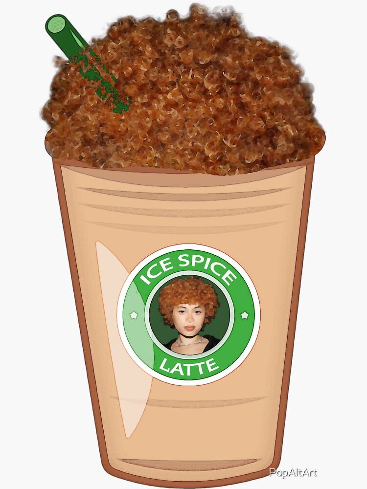 "Ice Spice Latte" Sticker for Sale by PopAltArt | Redbubble