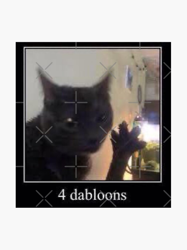 "4 dabloons cat" Sticker for Sale by clio28 | Redbubble