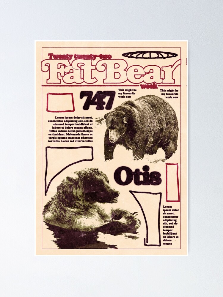 "Fat Bear Week" Poster for Sale by Edward Musgrove | Redbubble