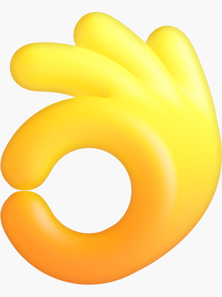 "Ok Hand Emoji-That's perfect Emoji" Sticker for Sale by YouBeeVintage | Redbubble