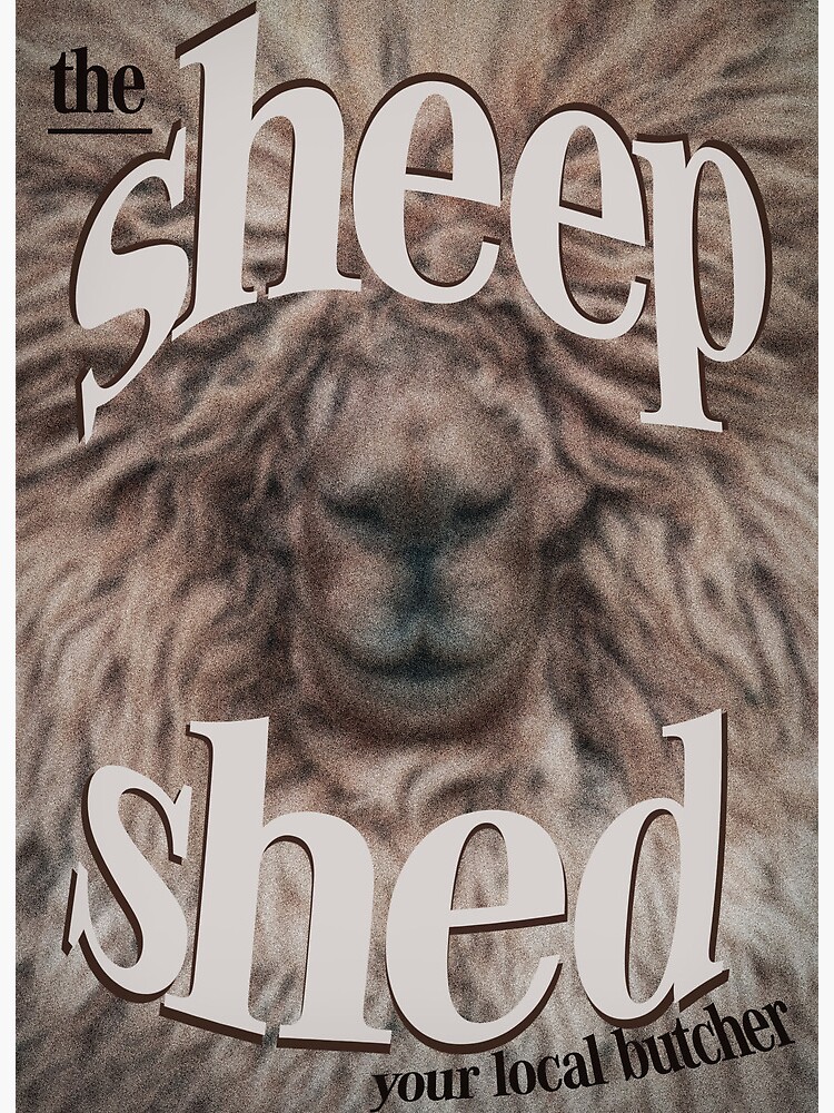 "The Sheep Shed (your local butcher)" Art Board Print for Sale by ...