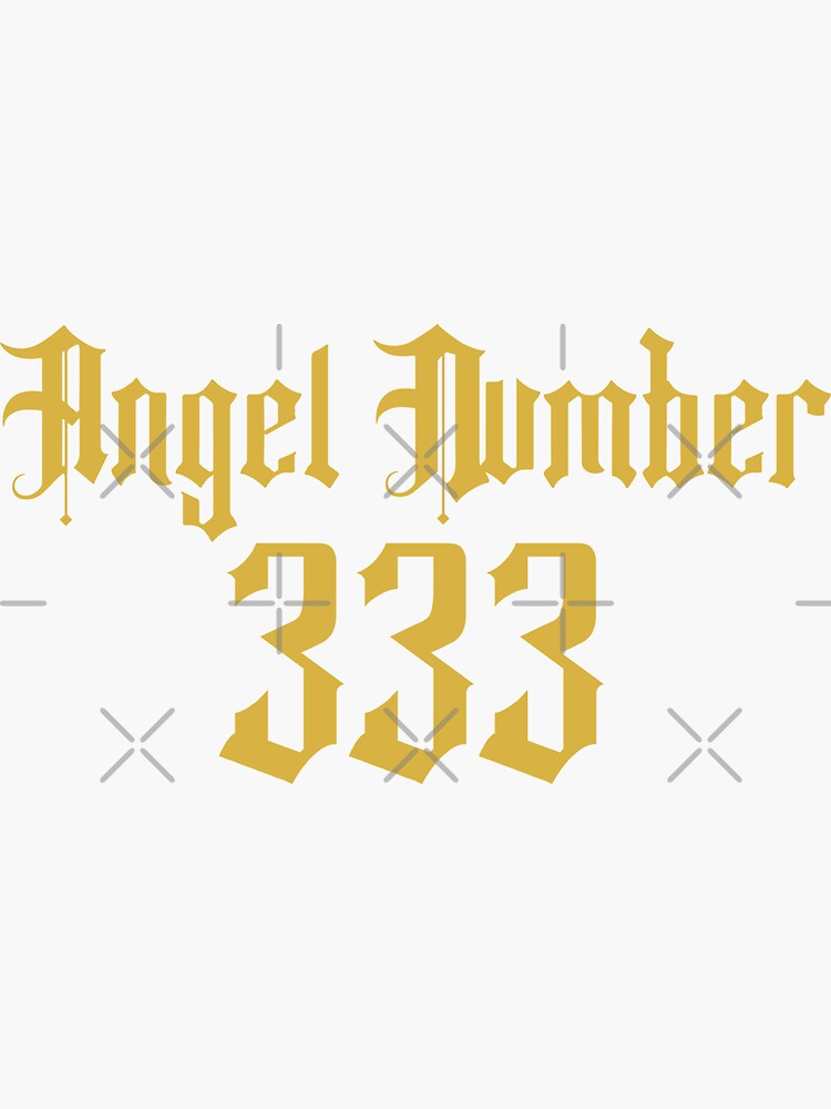 Pegatina «333 Numerología del número de ángel - 333 Tatuaje gótico ...