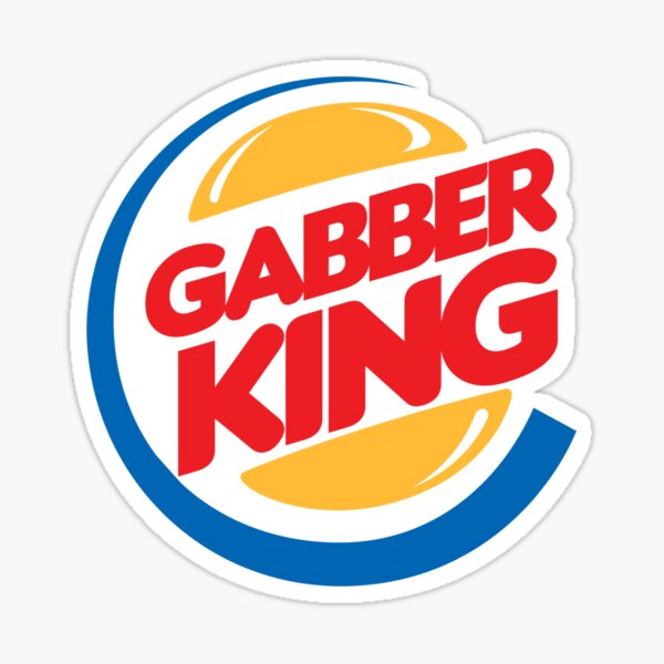 "Gabber King" Sticker for Sale by GooseHaus | Redbubble