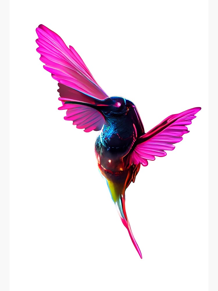 "Neon Hummingbird" Poster for Sale by alxndraai | Redbubble