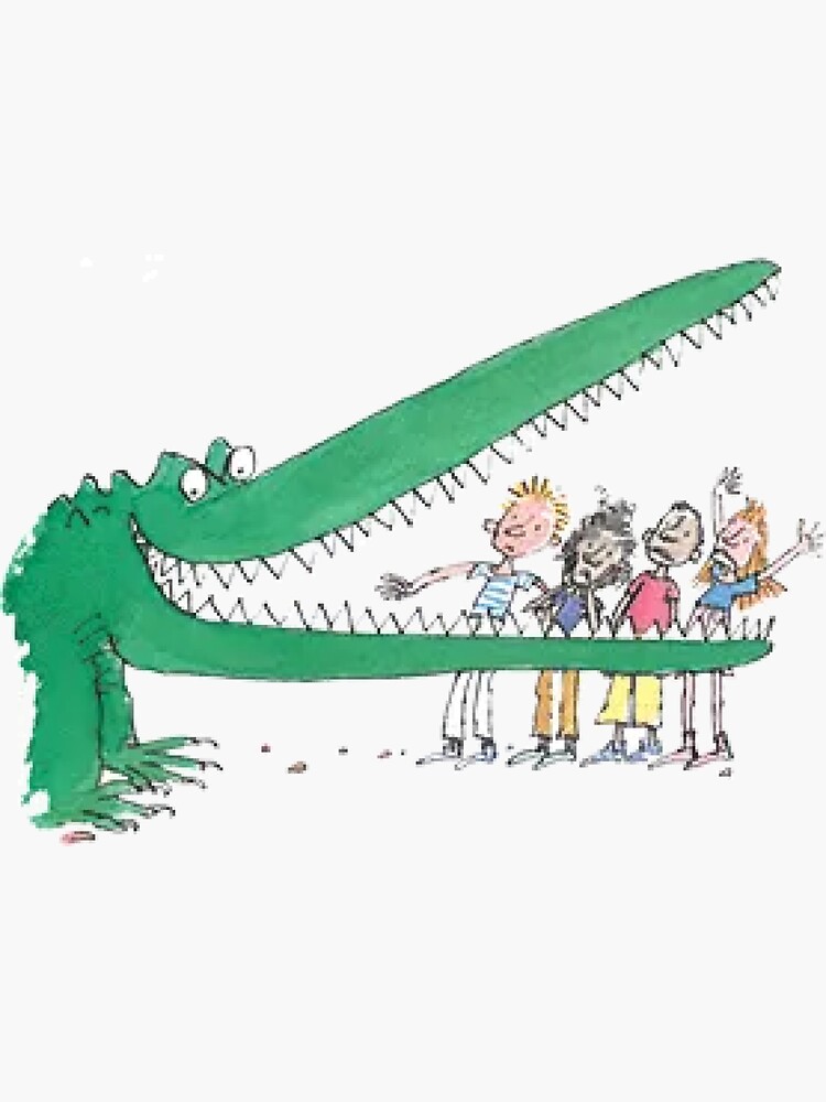"The Enormous Crocodile - Roald Dahl & Quentin Blake" Sticker for Sale ...