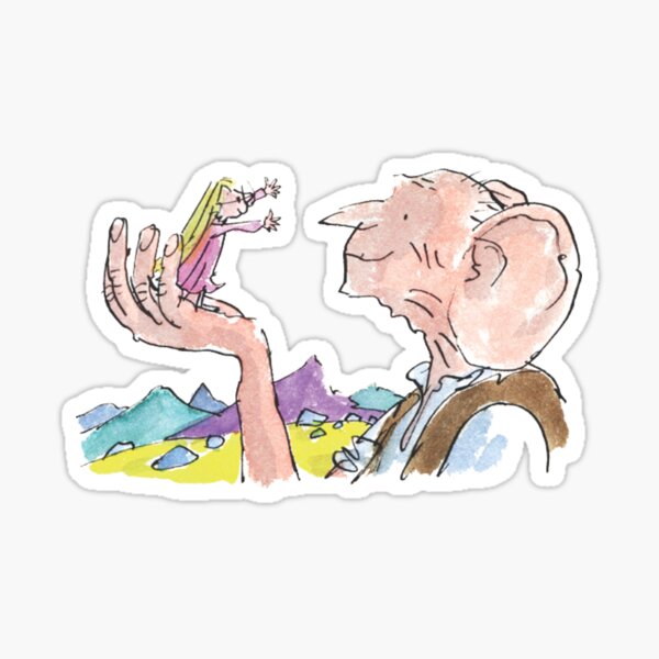 "BFG and Sophie 3 - Roald Dahl & Quentin Blake" Sticker for Sale by ...