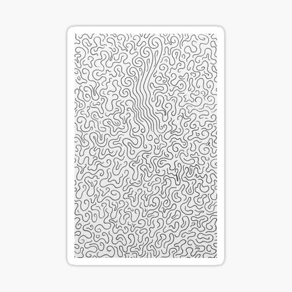 "Black and White Squiggly Pattern" Sticker for Sale by CosmicHeartSeed ...