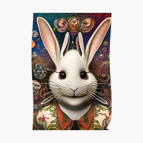 "The White Rabbit" Poster for Sale by foggynoggin | Redbubble