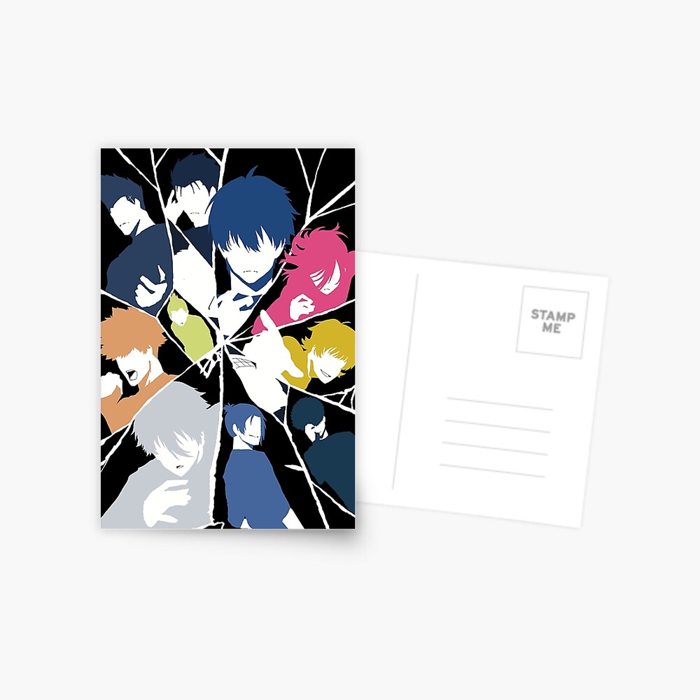 "Blue lock all main characters in minimalist and aesthetic vector art ...