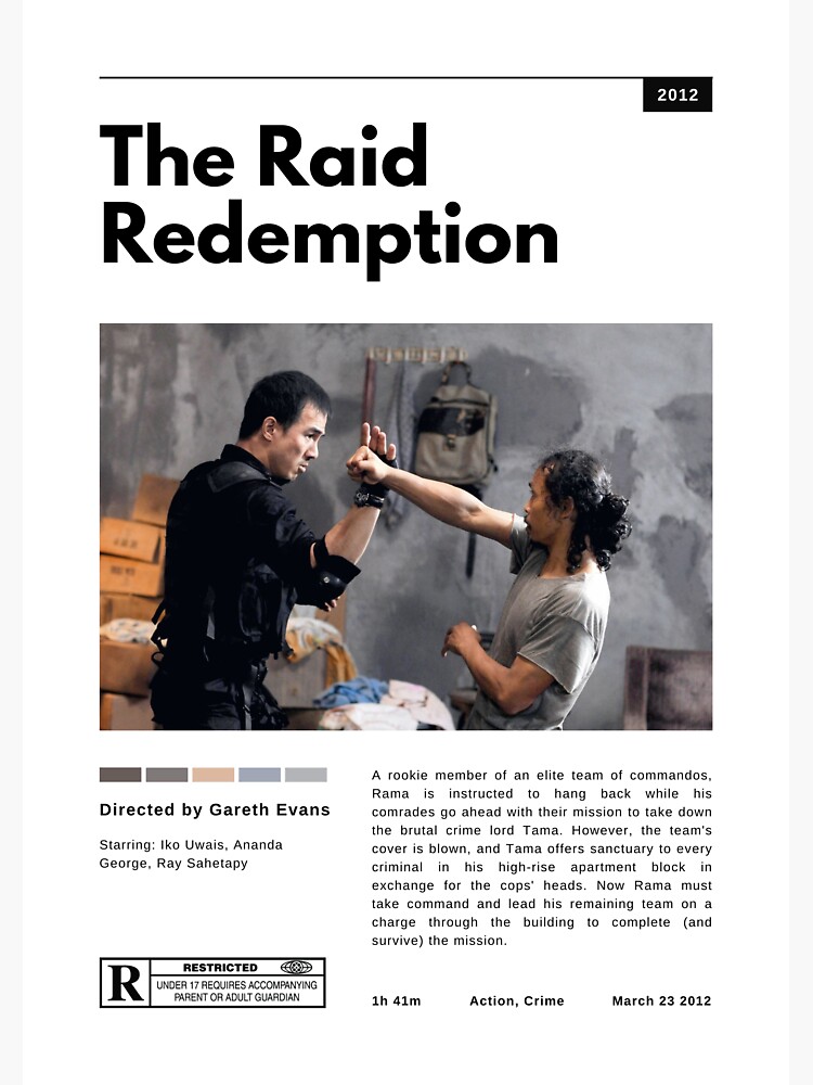 "The Raid: Redemption Poster" Sticker for Sale by brynmccl | Redbubble