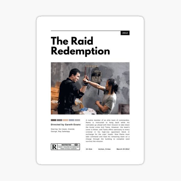 "The Raid: Redemption Poster" Sticker for Sale by brynmccl | Redbubble