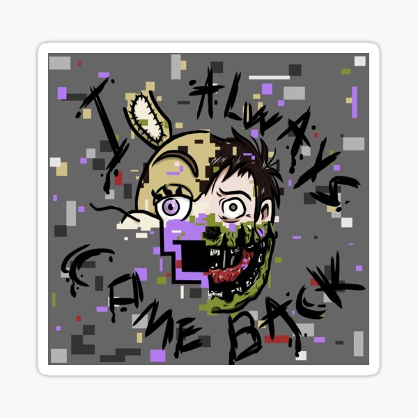 "Faces of William Afton" Sticker for Sale by RachelNealesArt | Redbubble