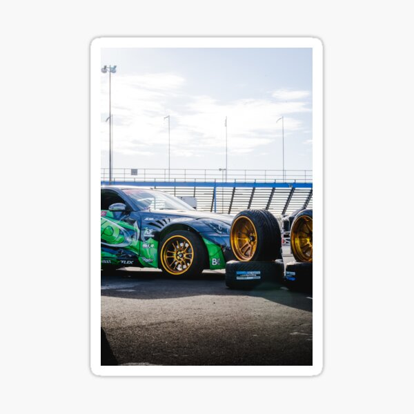"drift car pit stop" Sticker for Sale by mediabynv | Redbubble