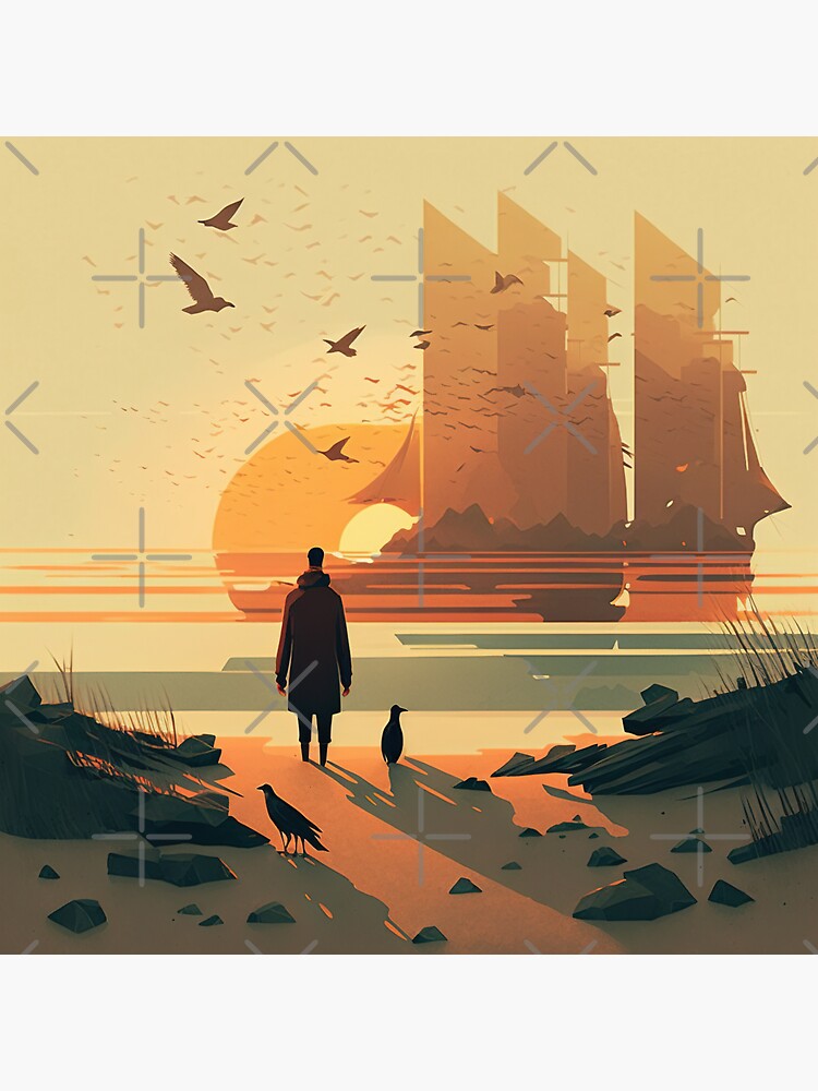 "Poetic Illustration 5" Sticker for Sale by Laguardia3D | Redbubble