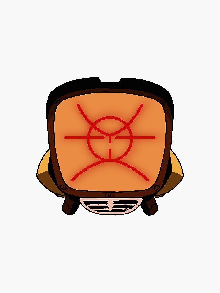 "FLCL Canti Head - Atomsk Version" Sticker for Sale by lycchi | Redbubble