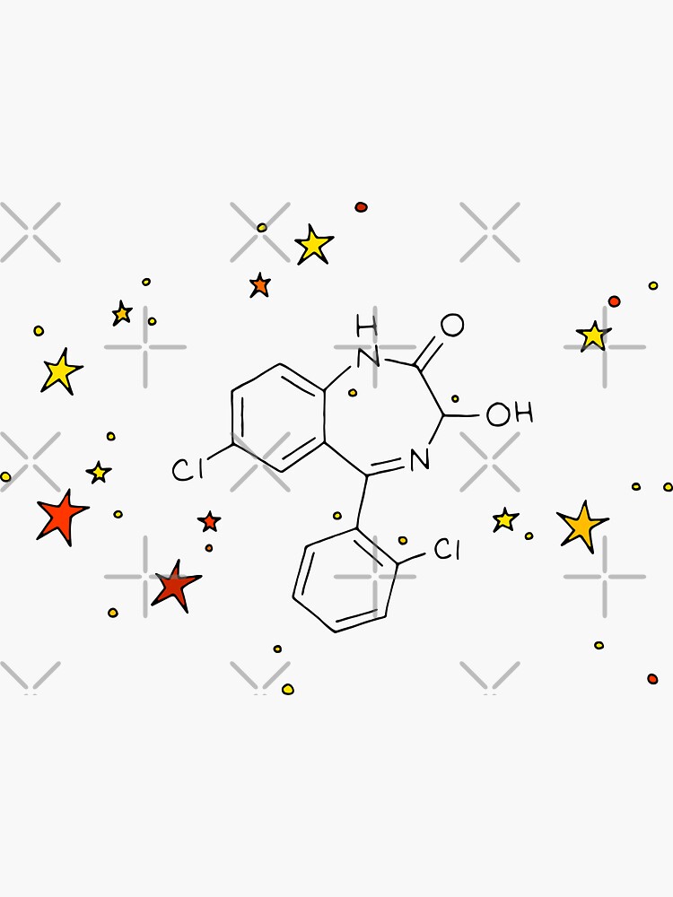 "Lorazepam (Ativan, Lorazepam Intensol, Loreev XR) structural formula ...
