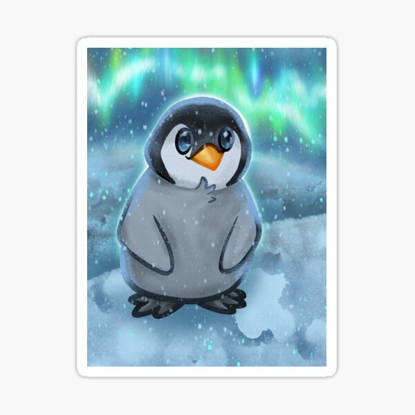 "Winter Penguin Scene" Sticker for Sale by Skyseeker-Art | Redbubble