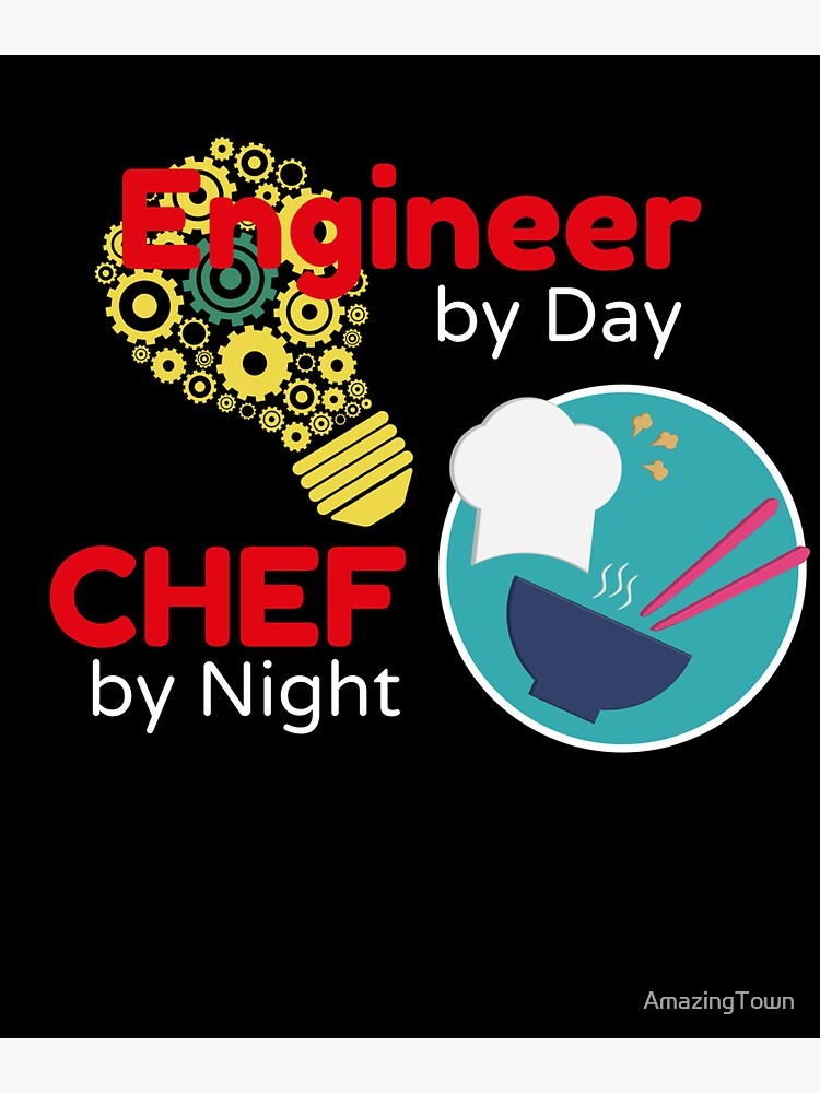 "Engineer By Day Chef By Night, Food Kitchen" Sticker for Sale by ...