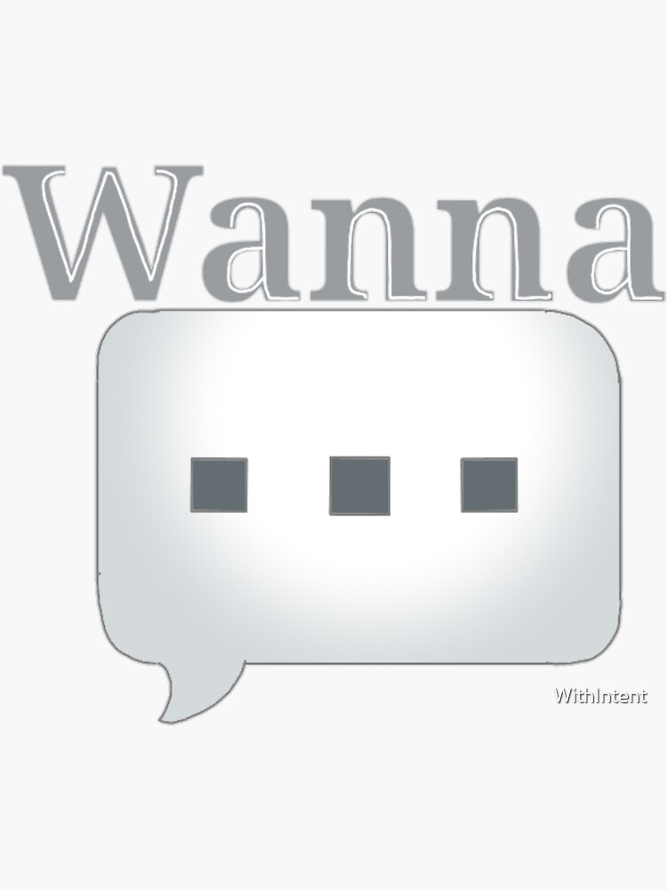 "Wanna chat icon, chat bubble" Sticker for Sale by WithIntent | Redbubble