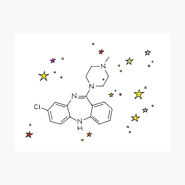 Lámina fotográfica «Clozapina (Clozaril, FazaClo, Versacloz, Clopine ...