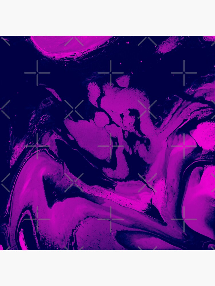 "Neon Purple Abstract Acrylic Pour Art" Sticker for Sale by ...