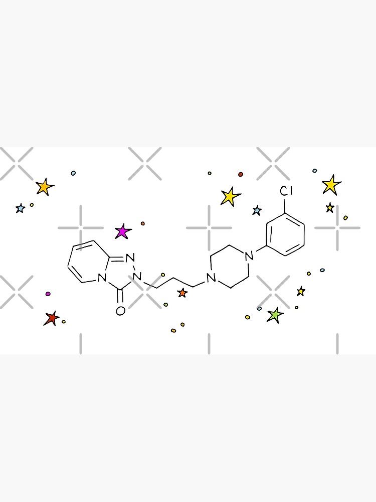 Póster «Fórmula estructural de trazodona (Desyrel, Desyrel Dividose ...
