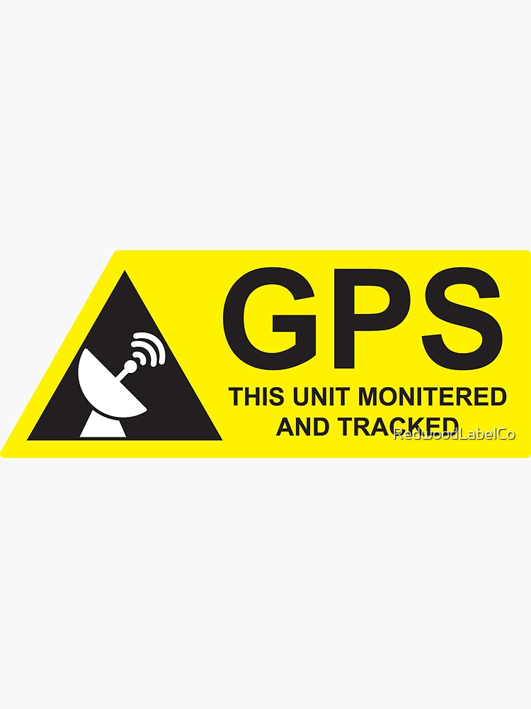 "GPS Tracking Warning Sticker | Theft Deterrent GPS Monitoring Sticker ...