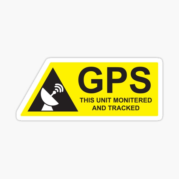 "GPS Tracking Warning Sticker | Theft Deterrent GPS Monitoring Sticker ...