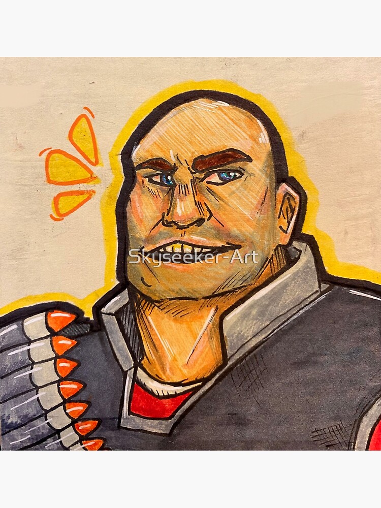 "Heavy Weapons Guy (traditional)" Sticker for Sale by Skyseeker-Art ...