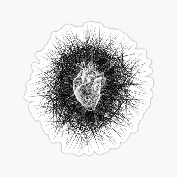 "Heart of spikes" Sticker for Sale by Chill93 | Redbubble