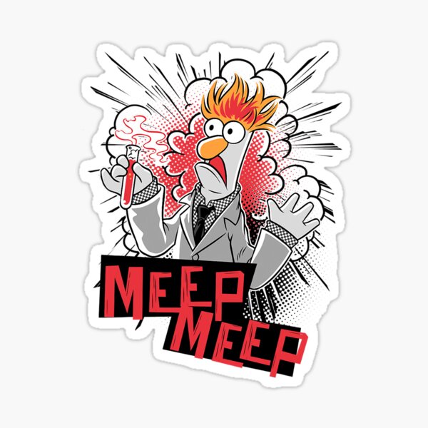 "The Muppets Beaker Meep Meep" Sticker for Sale by lozito71uzdj | Redbubble