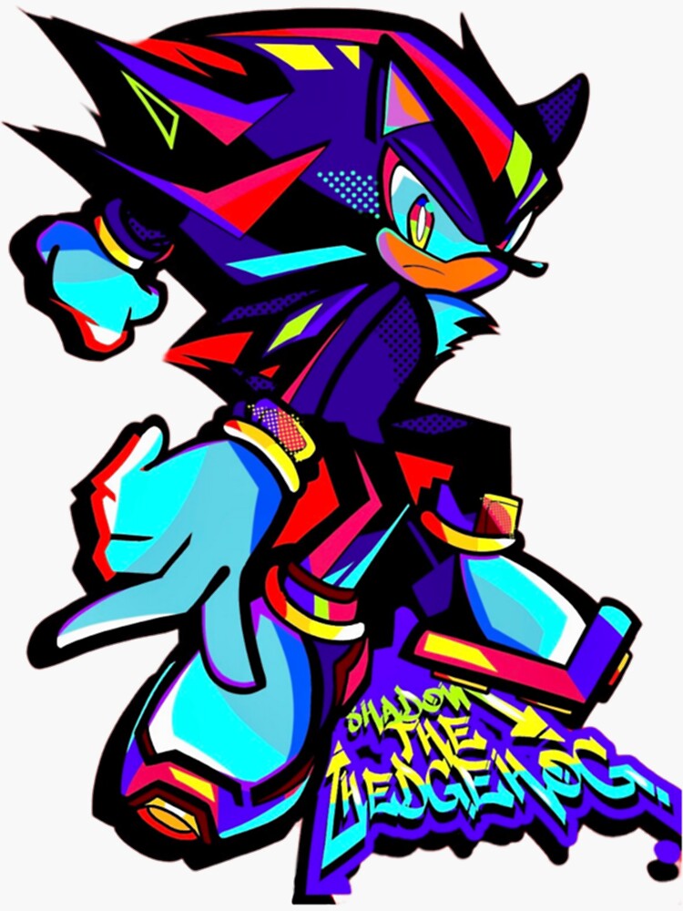 "Shadow the hedgehog " Sticker for Sale by BlueLoonDesi | Redbubble