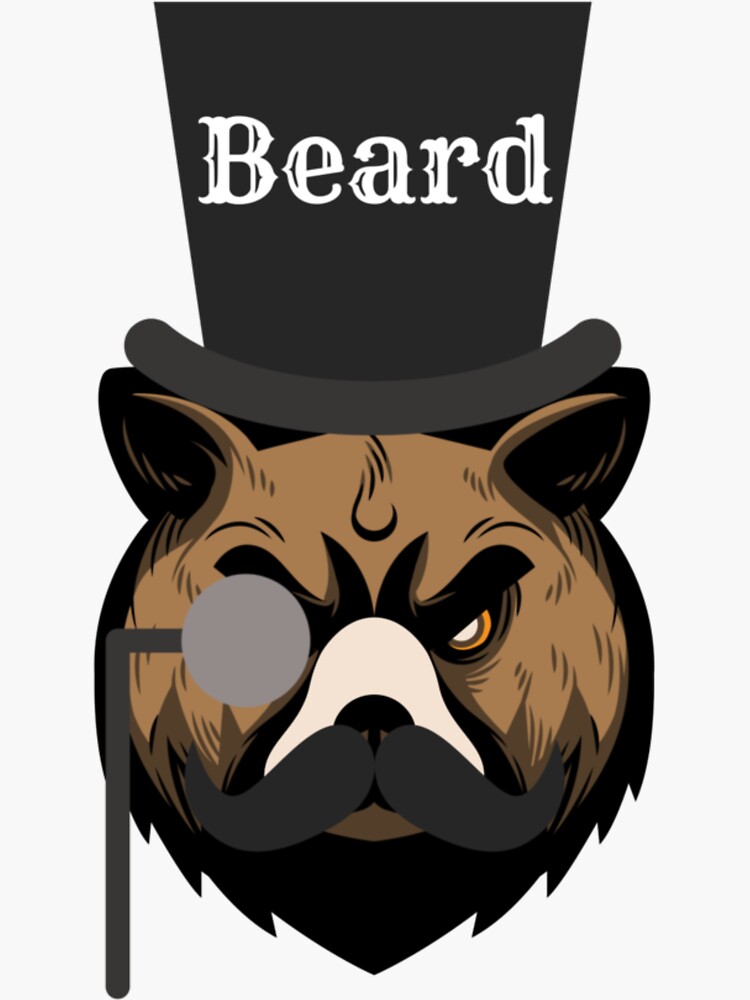 "Beard and Bear Beard " Sticker for Sale by BohoAndCrafted | Redbubble
