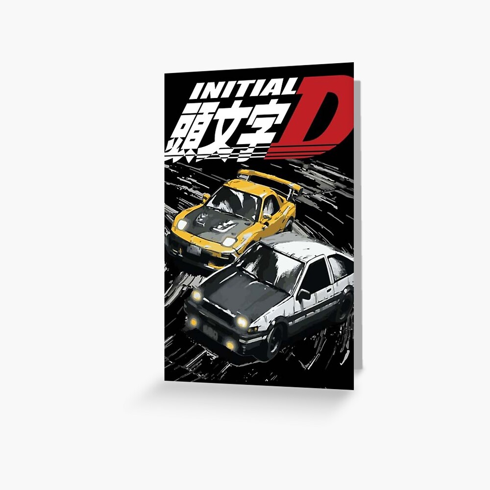"Mountain Drift Racing Initial D Tandems AE86 vs FD rx-7 Poster ...