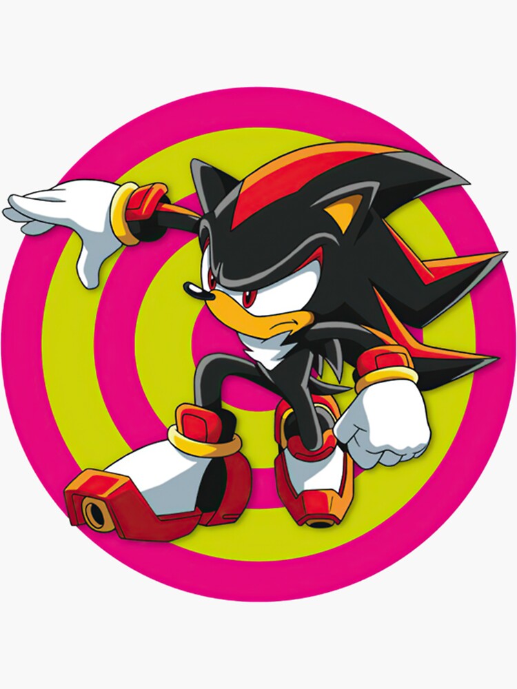 "Shadow The Hedgehog circle pink " Sticker for Sale by BlueLoonDesi ...
