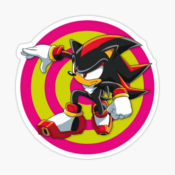 "Shadow The Hedgehog circle pink " Sticker for Sale by BlueLoonDesi ...