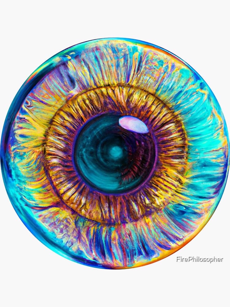 "Polished Iris, All seeing mandala of perception" Sticker for Sale by ...