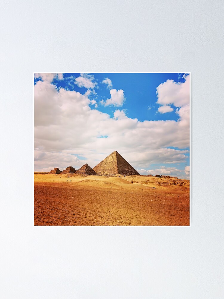 "The Pyramids of Giza" Poster for Sale by Tenderchaos | Redbubble