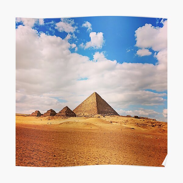 "The Pyramids of Giza" Poster for Sale by Tenderchaos | Redbubble