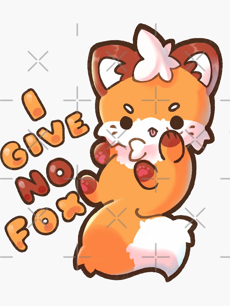 "No Fox Given" Sticker for Sale by mirupiico | Redbubble