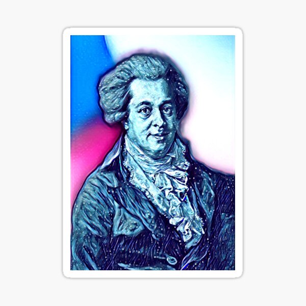 "Mozart Artwork | Mozart Portrait | Mozart Wall Art " Sticker for Sale ...