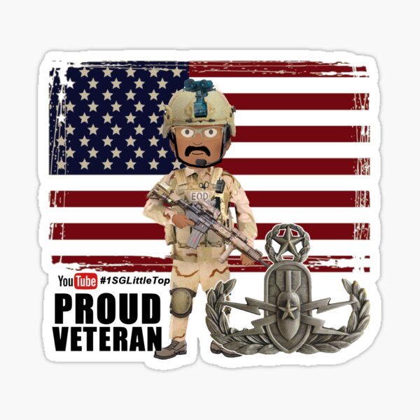 "EOD Proud Veteran" Sticker for Sale by FatCrayon | Redbubble