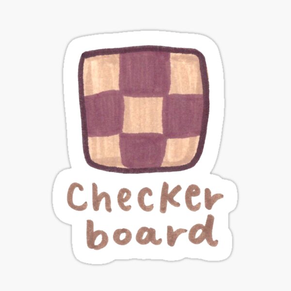 "Checkerboard Cookie Sticker" Sticker for Sale by 2train | Redbubble