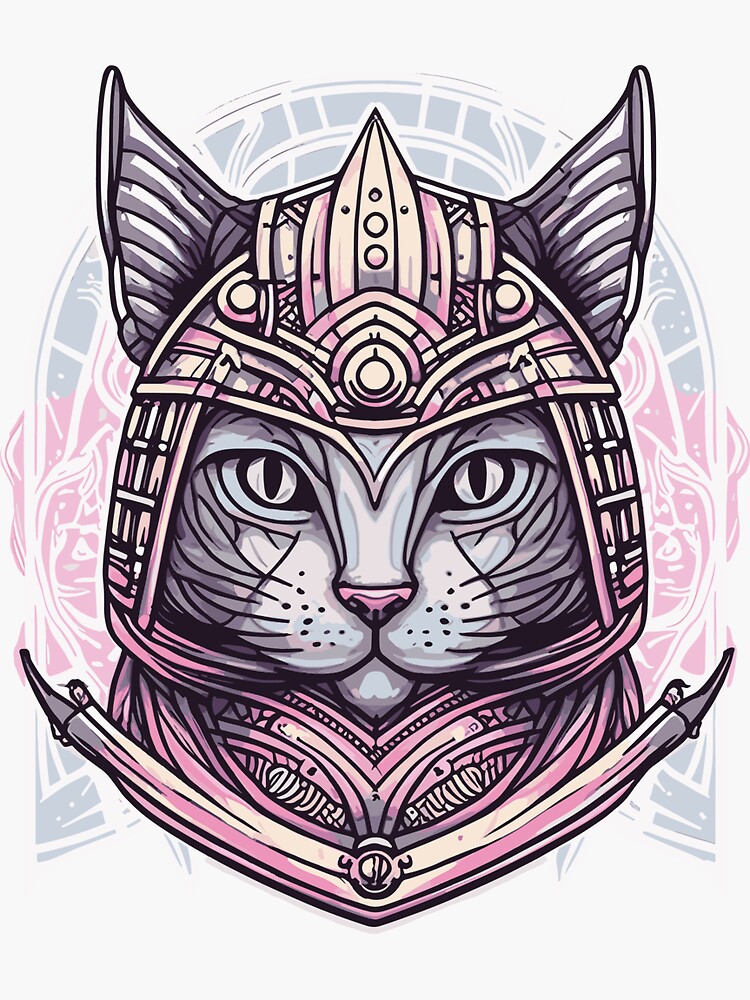 "Cat Paladin" Sticker for Sale by fantasy-cats | Redbubble