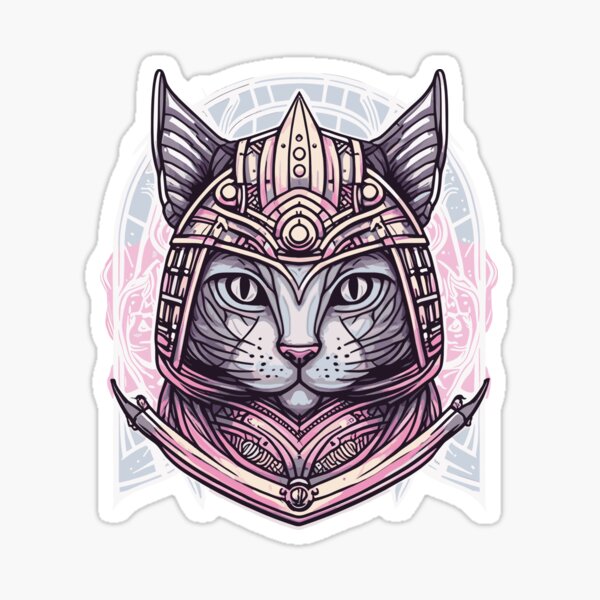 "Cat Paladin" Sticker for Sale by fantasy-cats | Redbubble