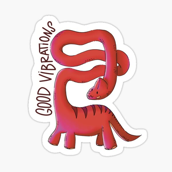 "Good Vibrations - Dinosaur Brachiosaurus " Sticker for Sale by ...