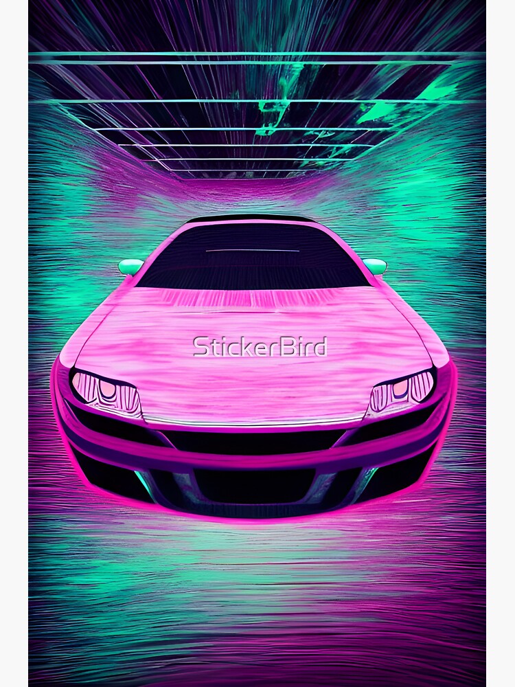 "Vaporwave Vehicle Automobile Car Design Artwork " Sticker for Sale by ...