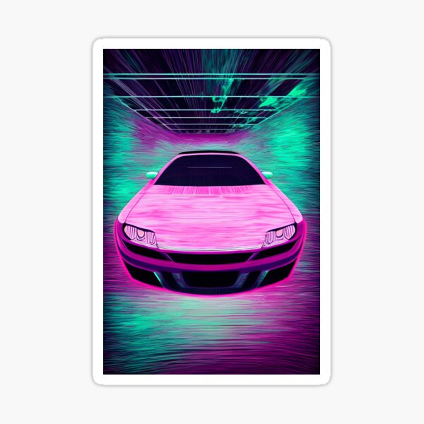 "Vaporwave Vehicle Automobile Car Design Artwork " Sticker for Sale by ...