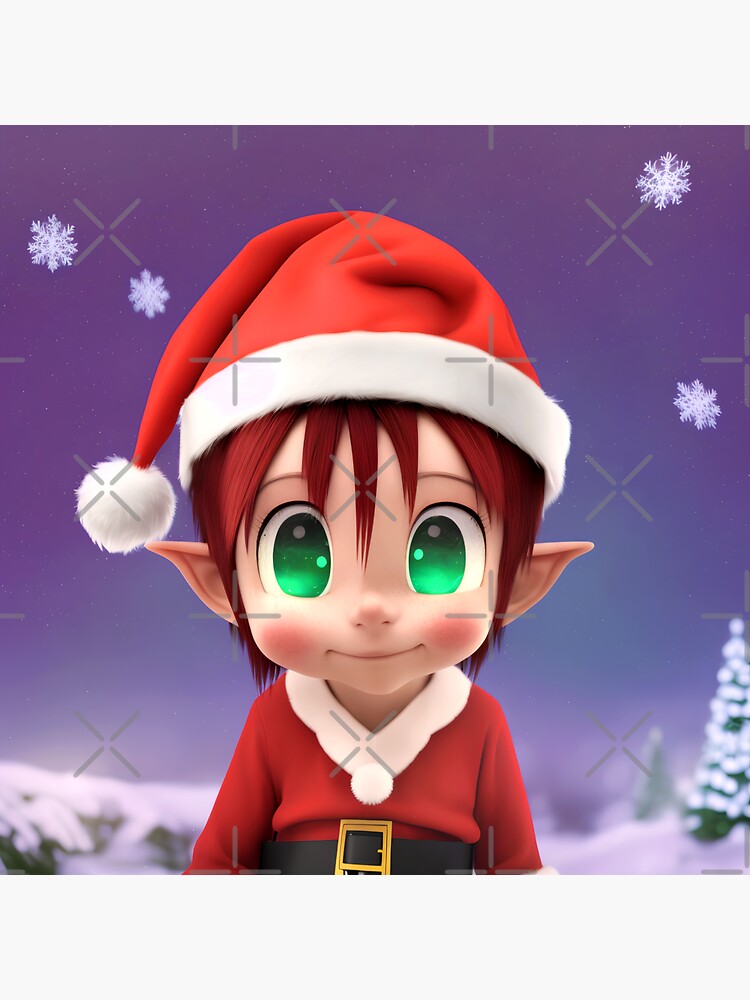 "Adorable Red Haired Elf, Photorealistic" Sticker for Sale by ...