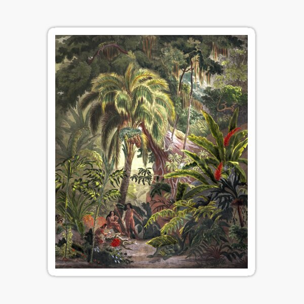 "Garden of Eden with Acrocomia Palm" Sticker for Sale by FreeVintage ...